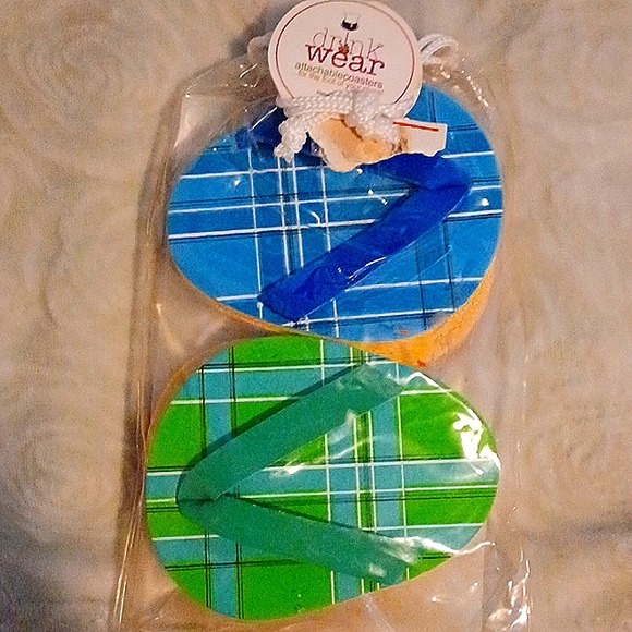 DrinkWear | Dining | Drinkwear 4pk Attachable Flipflop Coasters | Poshmark